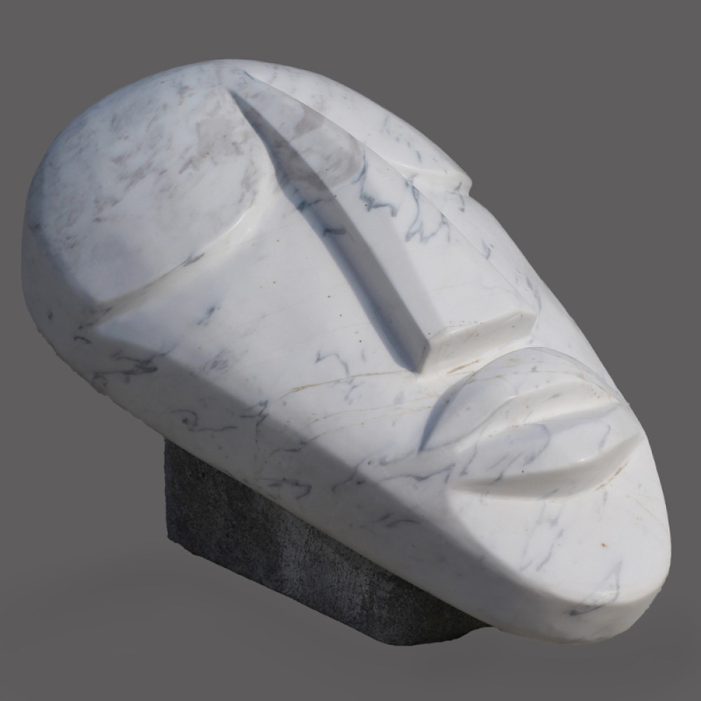 Buy Carved Face Italian Marble Modern Art Online at Myindicraft