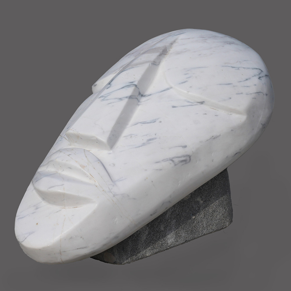 Buy Carved Face Italian Marble Modern Art Online at Myindicraft